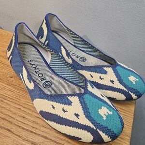 Rothy's | Shoes | Rothys The Flat Moroccan Blue Round Toe Shoes Retired ...